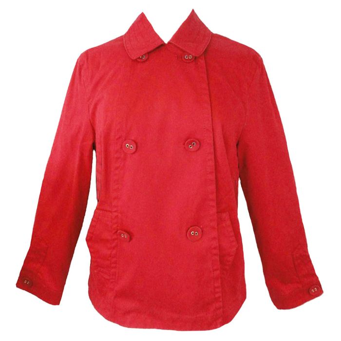 M&S Red Double Breasted Raincoat